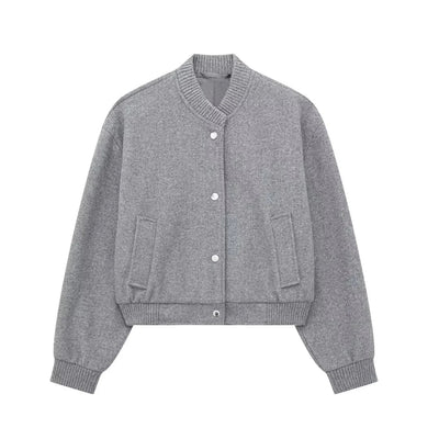 Women’s Fleece Cropped Bomber Jacket – Golden Sands Boutique